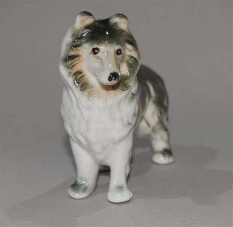 СОБАКА №4 Фарфоровая статуэтка Колли 4 фарфор Германия Винтаж Шелти скульптура фигурка 7 1