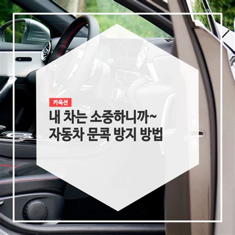 자동차 토막상식 내 차는 소중하니까~ 자동차 문콕 방지 방법 네이버 블로그