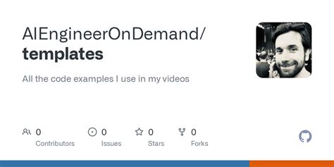 GitHub AIEngineerOnDemand Templates All The Code Examples I Use In My Videos