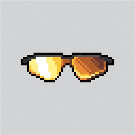 Premium Vector Pixel Art Illustration Sunglasses Pixelated Glasses Eyeglasses Icon Pixelated