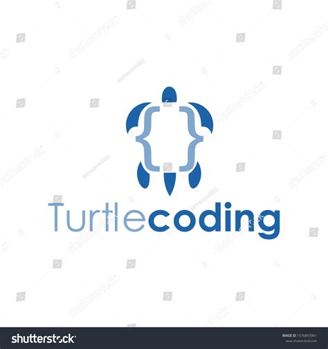 Turtle Code Logo Design Template Stock Vector Royalty Free 1576893961 Shutterstock