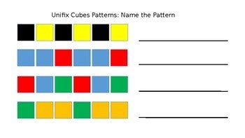 Unifix Cube Patterns By Stuck On STEM Teachers Pay Teachers