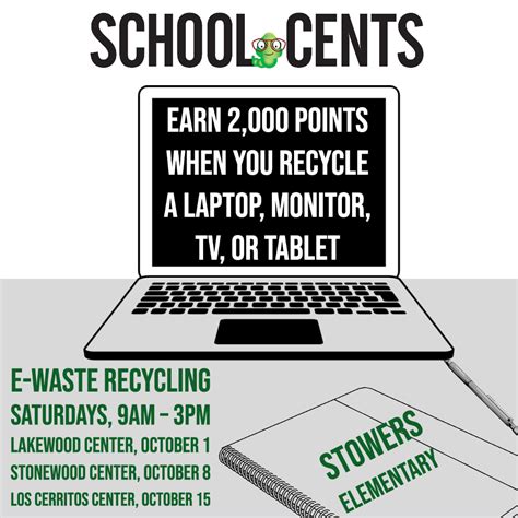 School Cents Points Alert E Waste Drives Stowers Elementary Pta