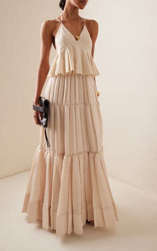 Delania Pleated Cotton Maxi Dress By Simkhai Moda Operandi In 2024