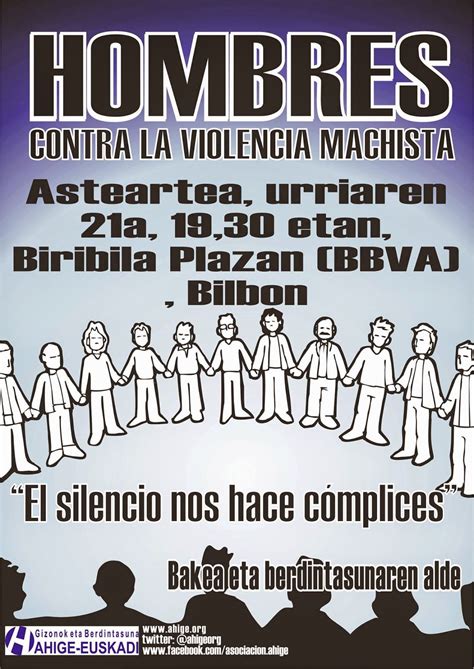 Rueda De Hombres Contra La Violencia Machista Bilbao 2014‏ Ecuador Etxea