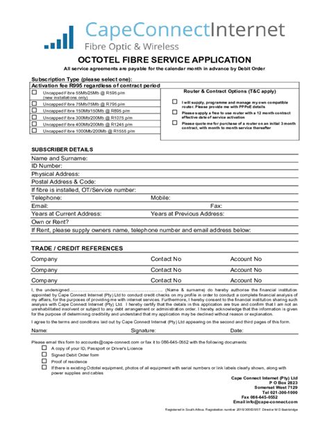 Fillable Online Fibre To The Home Service Agreement Netcom Wireless