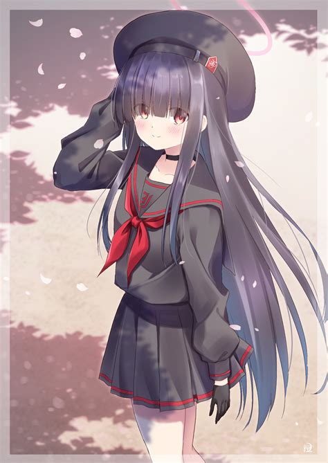 The Big Imageboard Tbib 1girl Akane Souichi Arm Behind Head Black