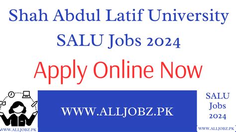 Shah Abdul Latif University SALU Jobs 2024