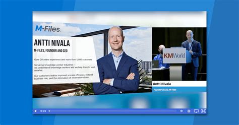 M Files Ceo Antti Nivala Kmworld Digital Workplace Transformations