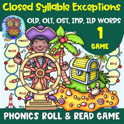 Closed Syllable Exceptions Games Wild Kind Old Words Phonics Folder