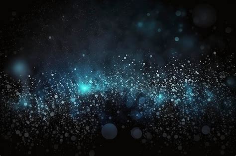 Premium Photo Dark Blue Glowing Particle Effect Background Ai