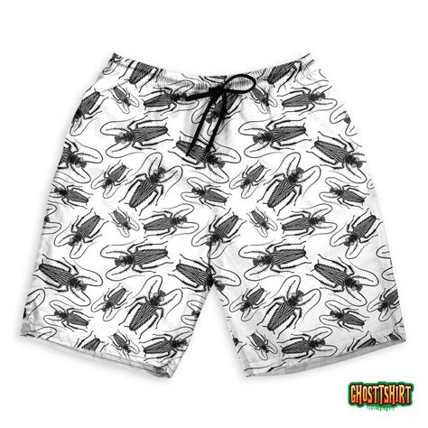 Black Cockroaches Hawaiian Beach Shorts