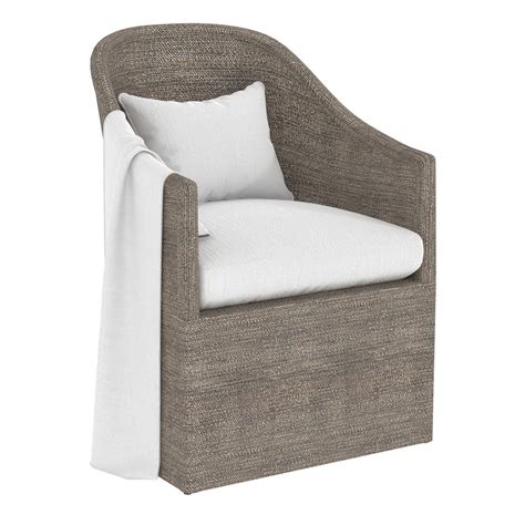 Restoration Hardware Marisol Seagrass Woven Base Track Armchair 3d