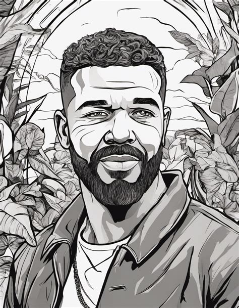 Free Drake Coloring Page 2023