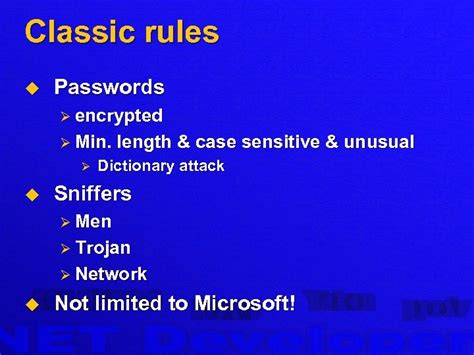 ASP NET Web Application Security Hannes Preishuber Ppedv