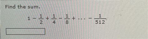 Solved Find The Sum Cdots Chegg