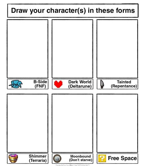 Art Challenge Draw Your Character In These Forms It Can Be An Oc Or