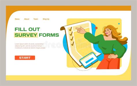 Fill Out Survey Forms Landing Page Online Questionnaire Website