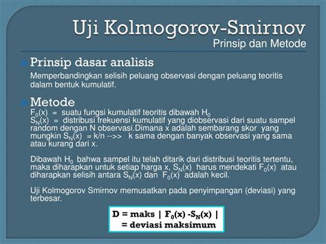 Ppt Uji Kolmogorov Smirnov Uji Shapiro Wilk Powerpoint Presentation Free Download Id2069785