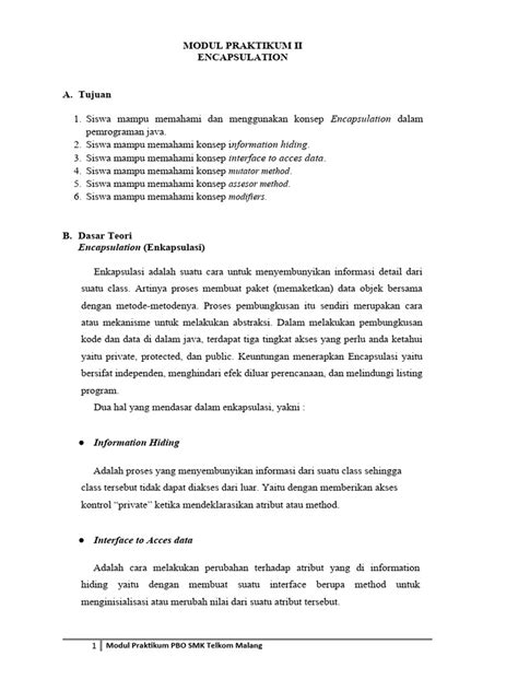 Modul 2 Enkapsulasi New Pdf