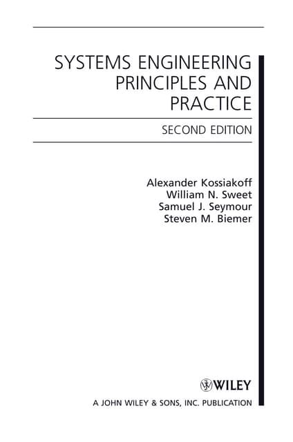 Systems Engineering Principles And Practice 2nd Editionpdf Systems Engineering Principles And Practice 2nd Editionpdf