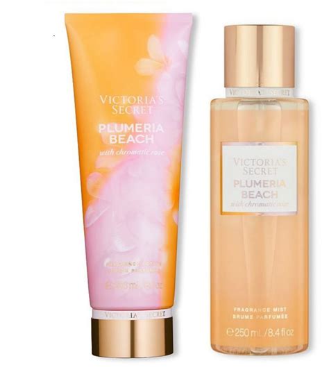 Set Victoria Secret Plumeria Beach Splash 250 Ml Crema 236 Ml