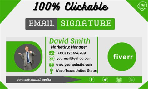 Create A Professional Clickable Html Email Signature By Bdmithun Fiverr