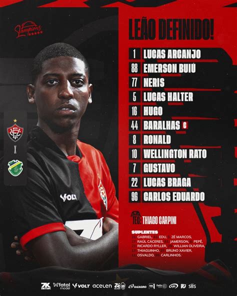 Confira As Escalações Oficiais De Vitória X Altos Pela Copa Do Nordeste