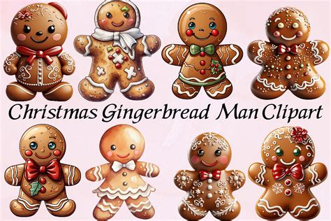 Christmas Gingerbread Man Clipart Graphic By Creativecraft · Creative