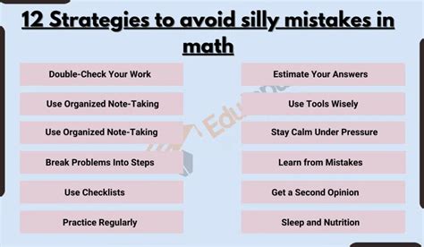 12 Strategies To Avoid Silly Mistakes In Math