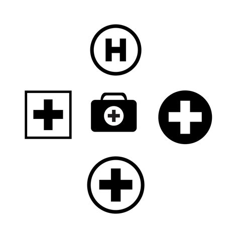 ícone de vetor médico definido em estilo simples 7164711 Vetor no Vecteezy