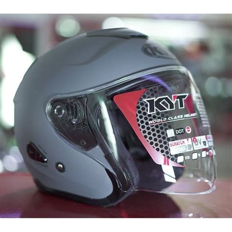 Jual KYT KYOTO R SOLID ORIGINAL ALL VARIANT HELM MOTOR HALF FACE