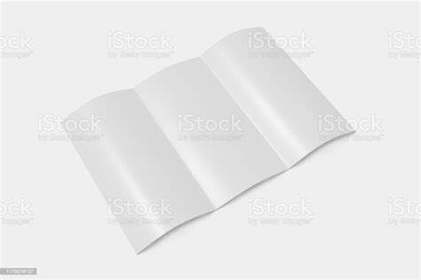 흰색 배경에 트라이 폴드 소책자 모형이 열립니다 3d 렌더링 공란에 대한 스톡 사진 및 기타 이미지 공란 깨끗한 닫은