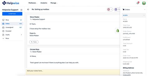 Shopify Shared Mailbox Integration Helpwise Product Updates