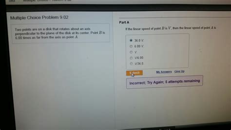 Solved Multiple Choice Problem Two Points Are On A Disk Chegg Com