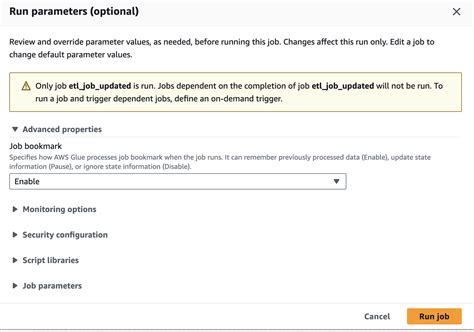 how to schedule glue notebook to run with job bookmark enabled aws re post