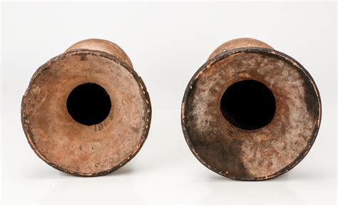 Lot African Nupe Terracotta Pot Supports Nigeria
