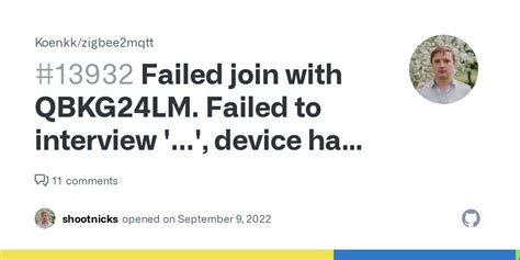 failed join with qbkg24lm failed to interview device has not