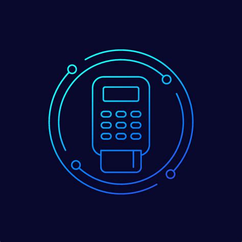 Pos Terminal Payment Icon Linear Design Vector Art At Vecteezy