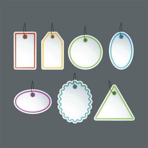 Set Of Paper Labels 34736320 Vector Art At Vecteezy