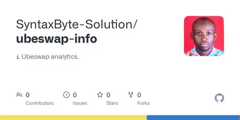 Github Syntaxbyte Solutionubeswap Info ℹ️ Ubeswap Analytics