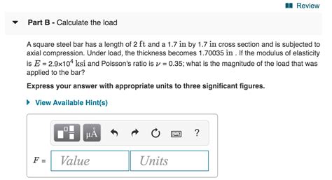 Solved Poisson S Ratio Of N Review Part A Chegg