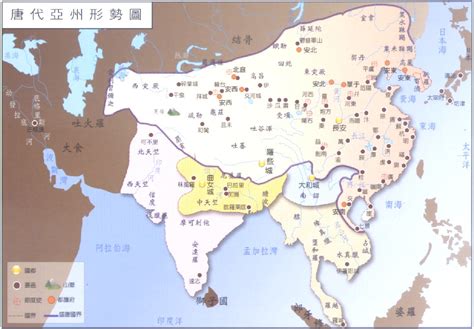 唐代疆域圖唐代中外交通示意圖唐代亞洲形勢圖玄奘出國往返路線圖漢代紙的傳播安史之亂路線圖唐代藩鎮圖黃巢之亂路線圖唐朝鮮日本交通圖