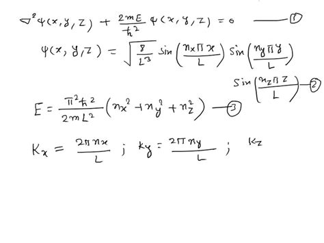 Solved 4 Consider A Quantum Ideal Gas Inside A Cubic Vessel Of Side L