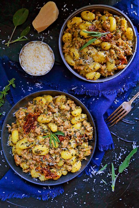 Creamy Tuscan Sausage Gnocchi The Comfort Of Cooking
