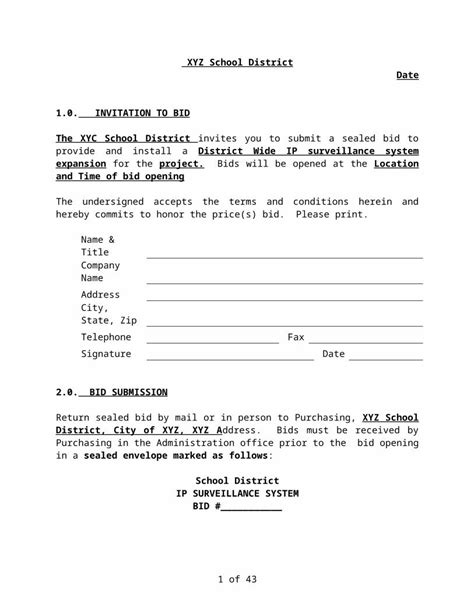 Doc Sample Rfp In Worddoc Dokumentips