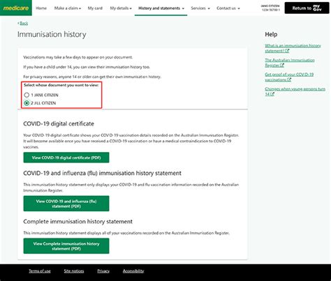 Medicare Online Account Help Get An Immunisation History Statement