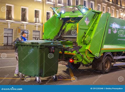 Garbage Collector In The Street Editorial Image