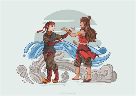 Aang And Kataras Dance Avatar Airbender Aang Avatar Aang