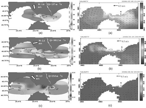 Surface Salinity Distribution Of Observed Left Panel And Predicted Download Scientific